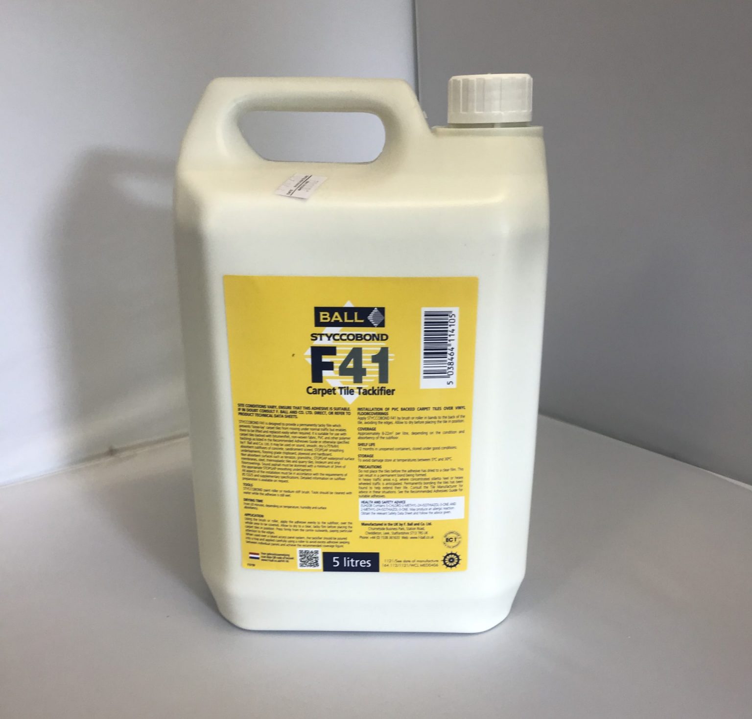 Styccobond F41 Carpet Tile Tackifier Manufactured by F.Ball & co. - GJ ...
